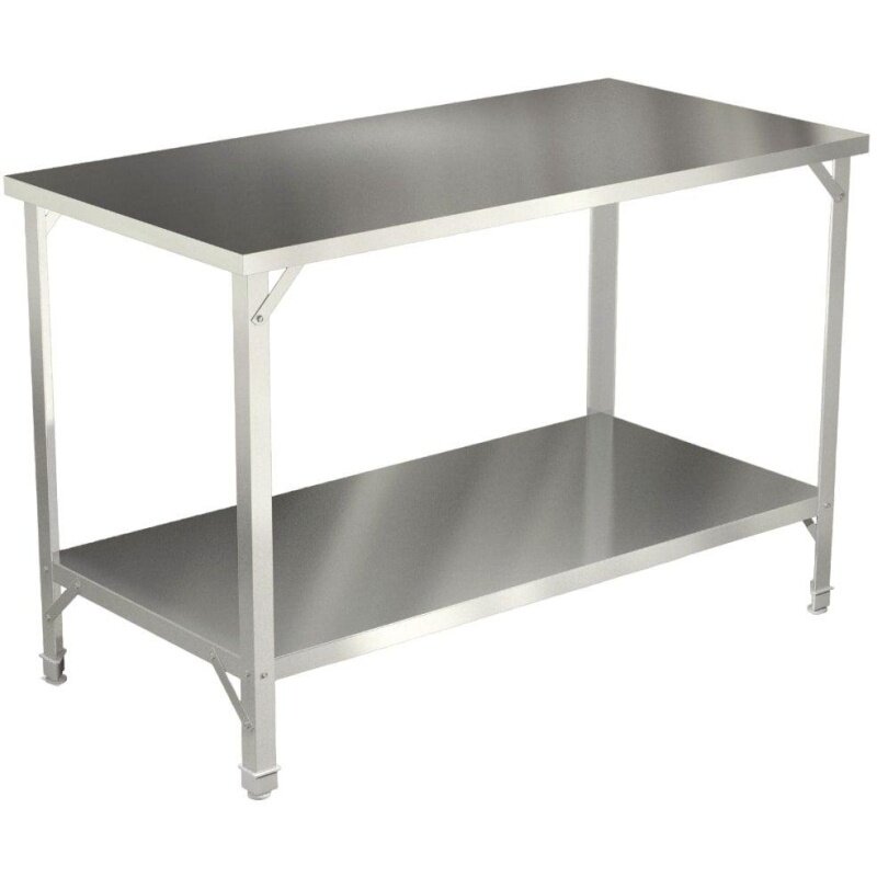 Стол производственный AppetiTT модель СПСО-1207ц, с полкам, 1200х700х850 мм