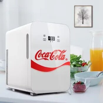Холодильник для напитков с надписью Coca-cola автомобильный холодильник красный 20л двойного назначения для автомобиля и дома, двойного назначения для отопления и охлаждения, с цифровым дисплеем