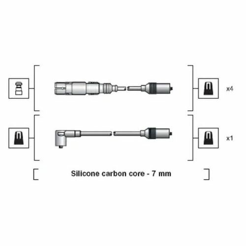 Комплект проводов зажигания Magneti Marelli 941318111270 для Audi A4; VW Passat