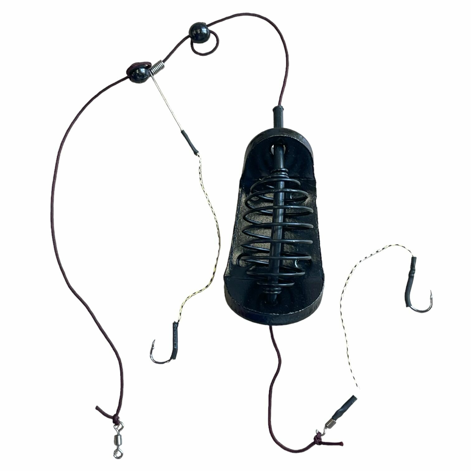 Кормушка для рыбалки 80 гр "Пружина" оснащенная карповый монтаж, фидерная на донку