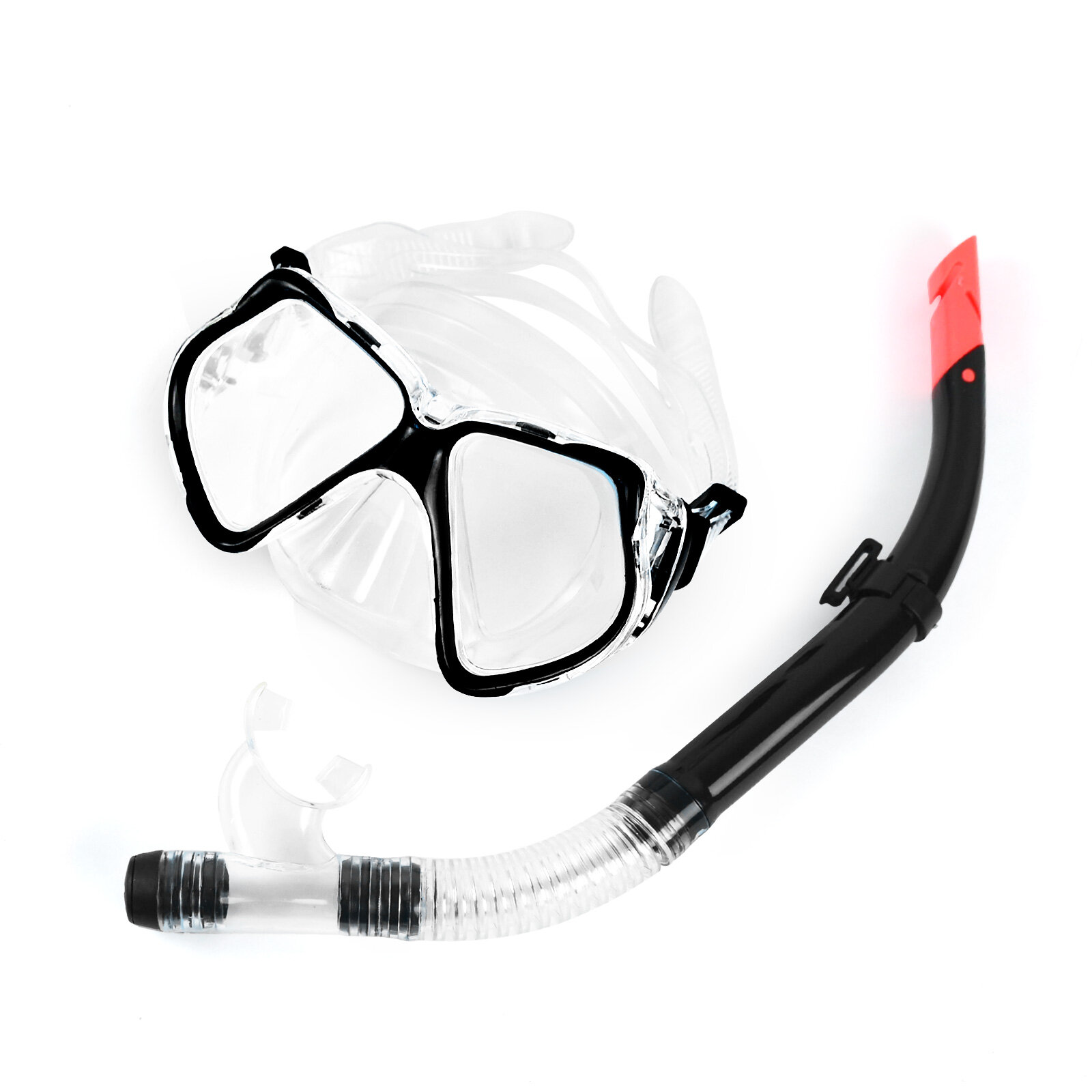 Набор 2 в 1 для дайвинга, сноркелинга и подводной охоты (маска+трубка) 105-2А, черный