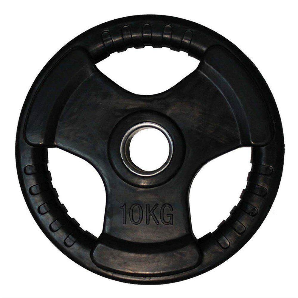 PROFI-FIT Диск обрезиненный (три хвата, черный) D51 мм PROFI-FIT 10 кг Черный