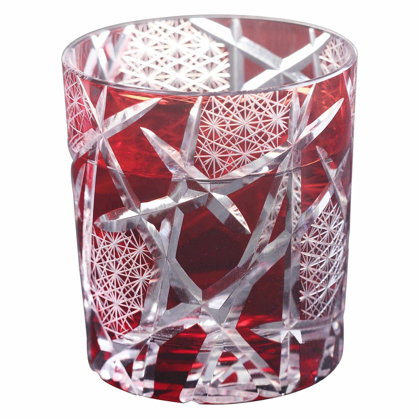 Edo Kiriko Старые модные очки японский стиль Crystal Amber 8 0z Черный Diamond Cut Glass Cup Tumbler для Vodka Cocktail Whiskey