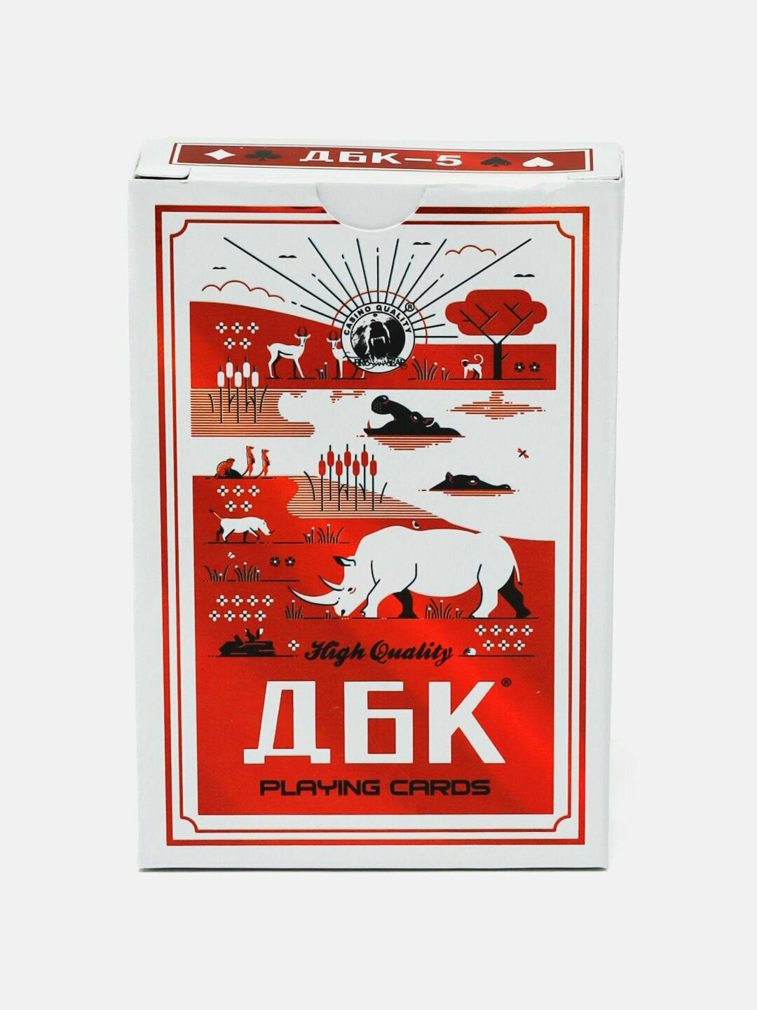 Карты игральные ДБК-5, бумажные с атласным покрытием, колода 54 листа, Китай