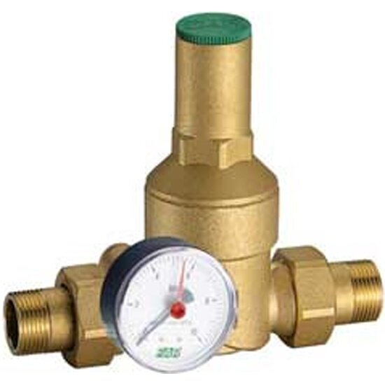 Редуктор давления Far 1 1/2" (НР-НР), с манометром