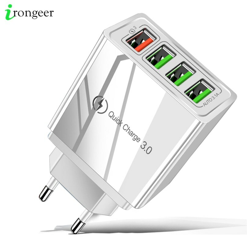 Зарядное устройство Quick Charge 3.0 USB для iPhone XR X 7 8 Huawei P20 Tablet QC 3.0 Fast Wall Charger EU Plug Adapte для Samsung A50 A30