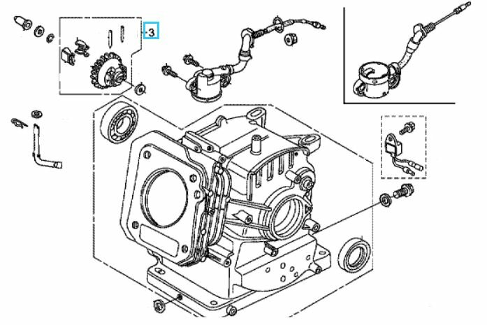 Регулятор оборотов в сборе двигателя Honda серии GX120/160/200; Артикул Honda: 16510Z4M000 (Оригинал)