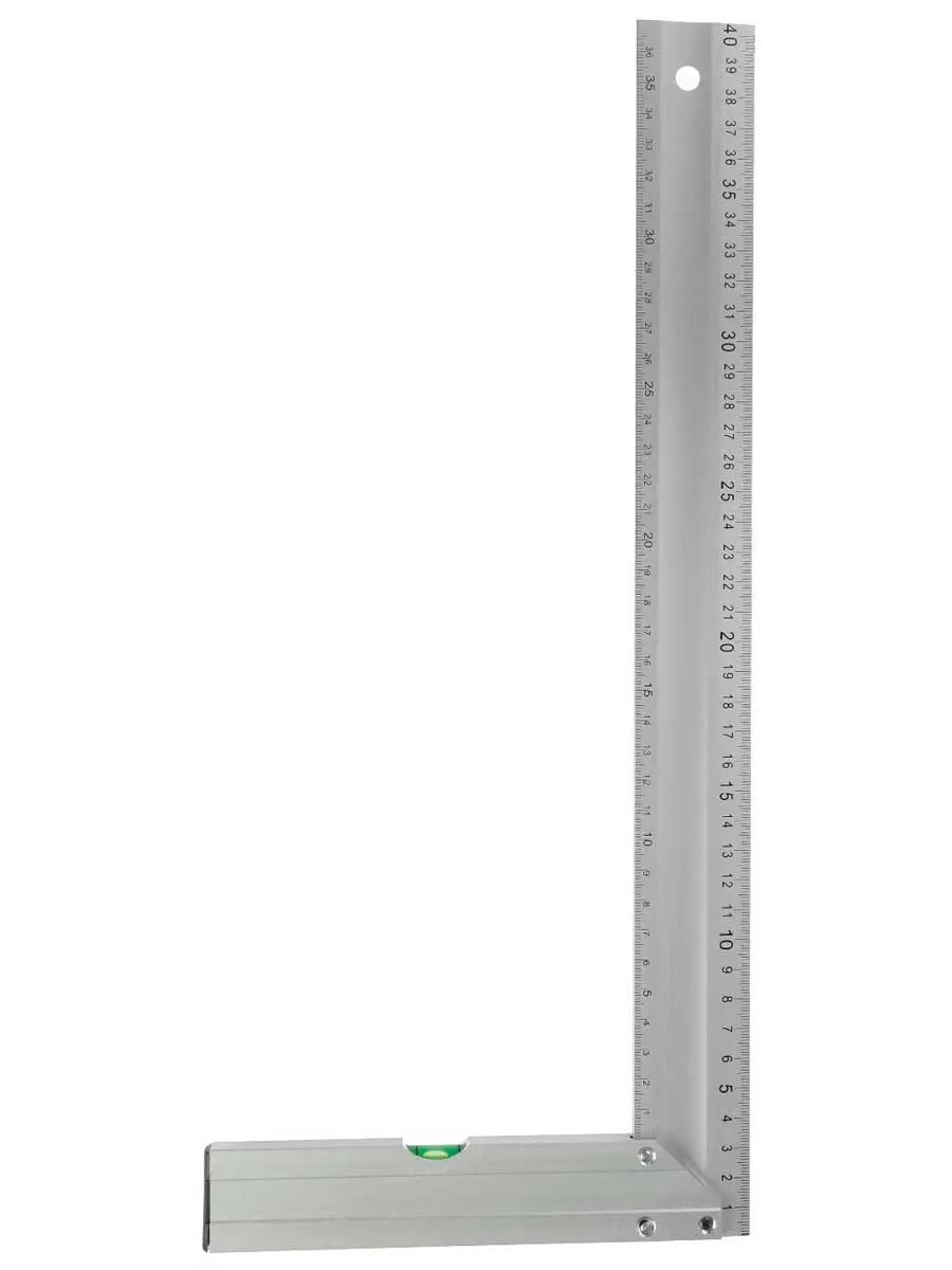 Угольник алюминиевый 40 см с уровнем