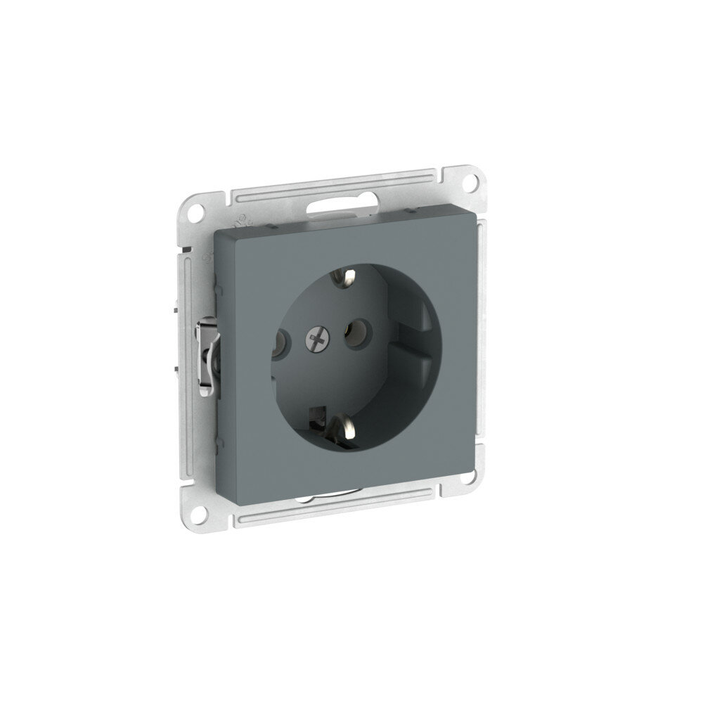 Systeme Electric AtlasDesign Грифель Розетка с заземлением, 16А, механизм, быстрозажимные клеммы, ATN000743S