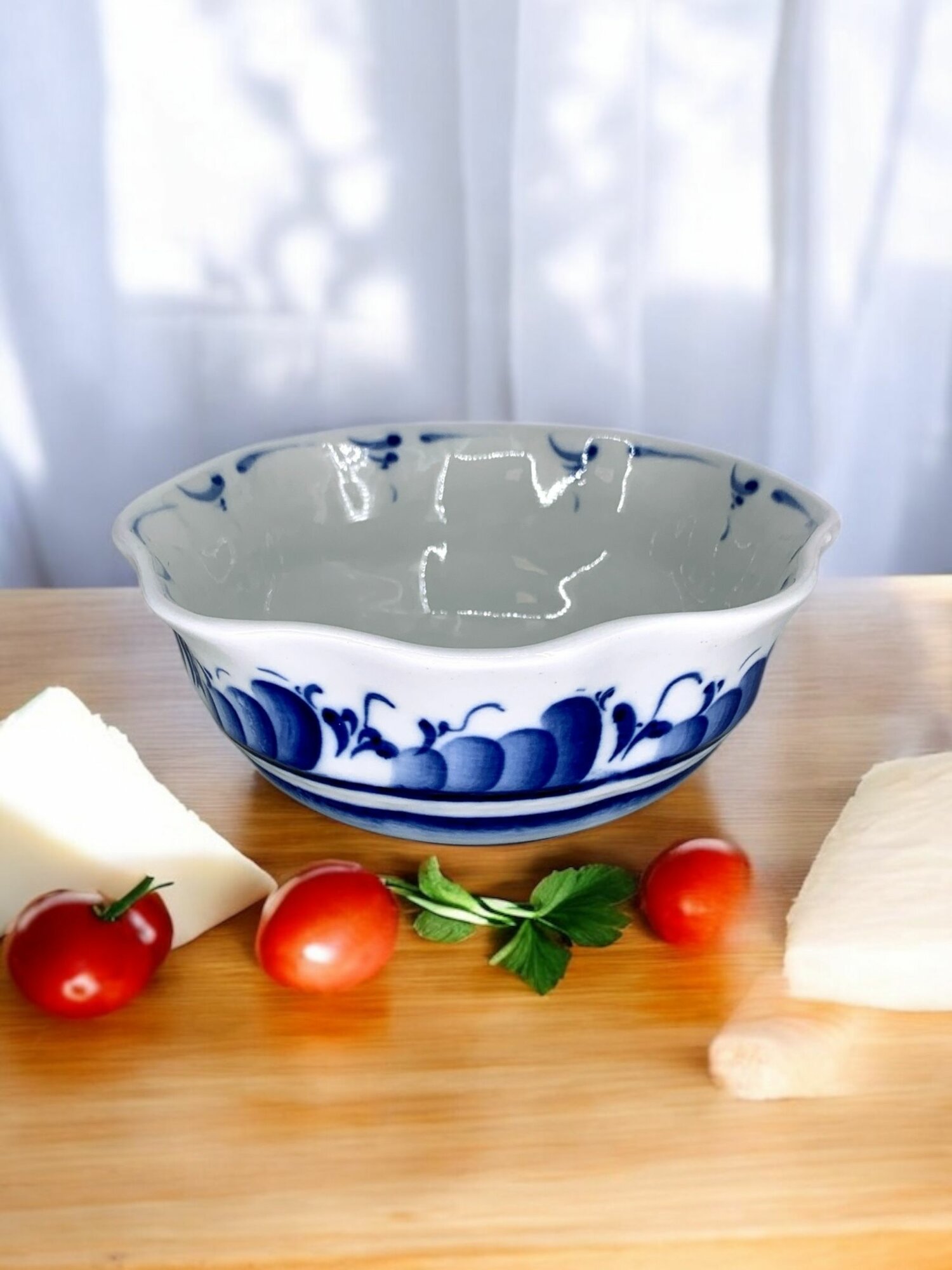 Салатник 500 мл гжель фарфор ручная работа