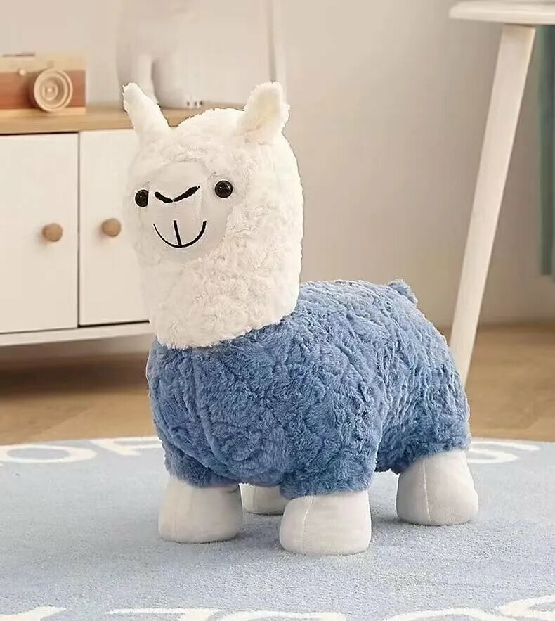 Пуф-животное "Симпатичный", с синтетической обивкой, синий, 38x45x20см