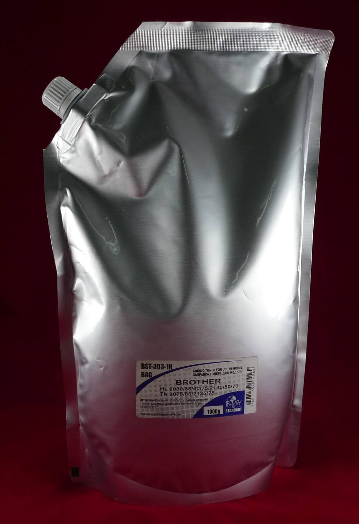 Тонер Brother TN 2075/85/2135/75 HL 2030/35/40/75/2140/50/70 (пакет 1kg) Black&White Standart