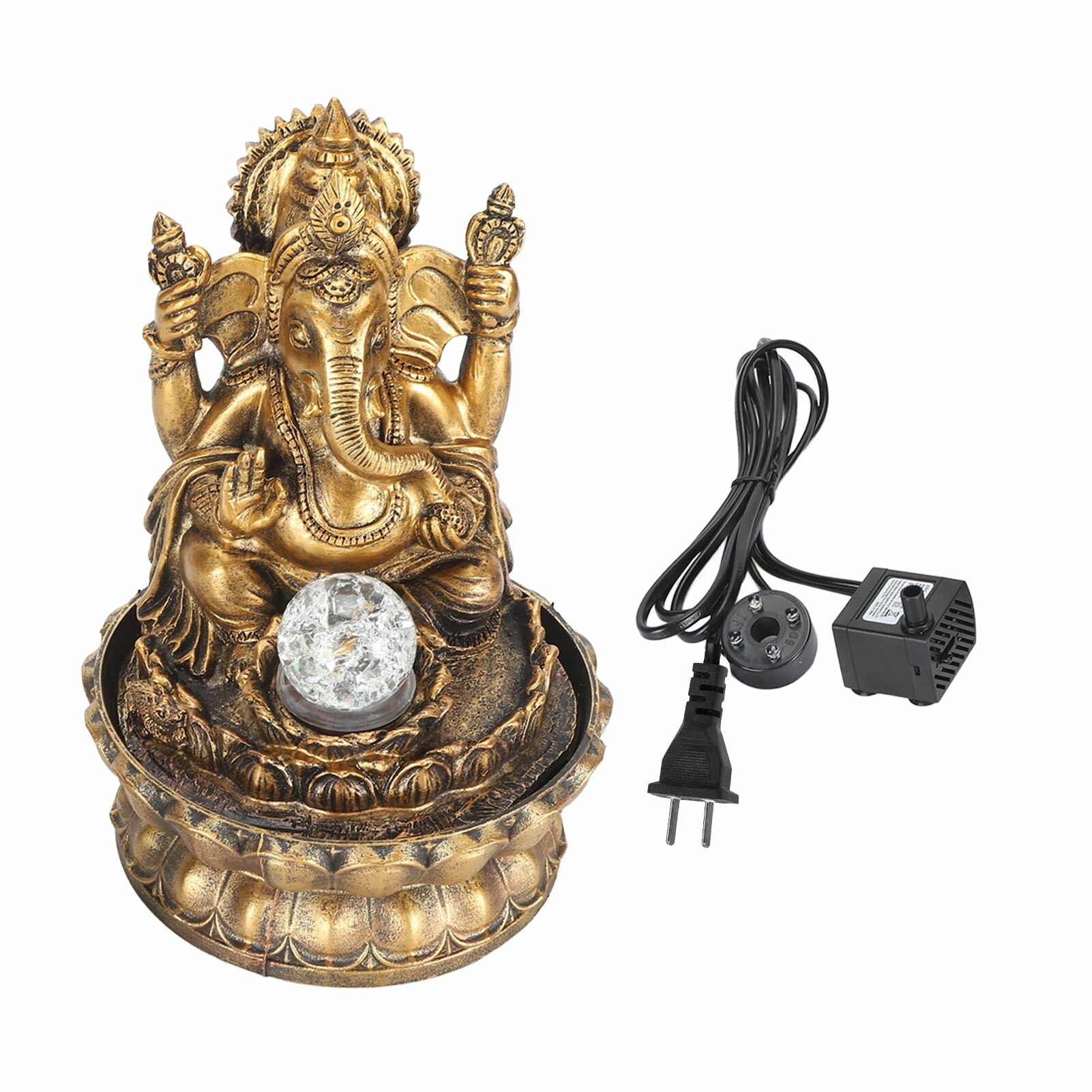 Юго-Восточный азиатский фонтан Будда, настольный водный объект со светодиодной подсветкой, улучшает влажность воздуха и циркуляцию, вилка 110 В США