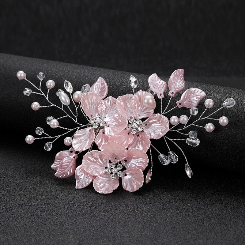 Розовые заколки для волос с жемчугом Velishy, Pink 1