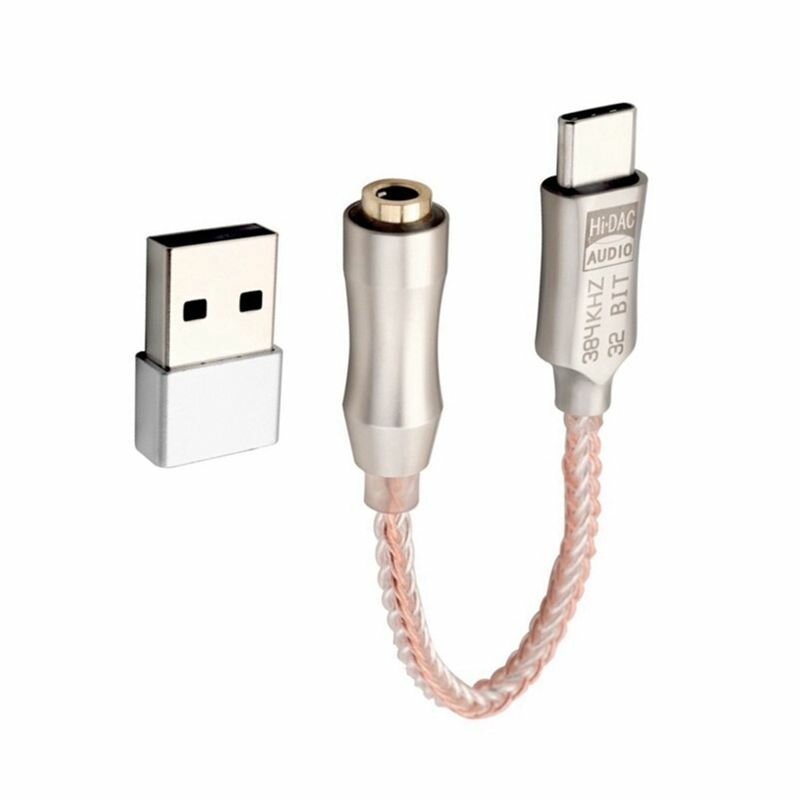 Аудиоинтерфейс USB Type C на 3,5 мм ALC5686 HiFi DAC Усилитель Цифровое декодирование звука Конвертер совместим с наушников