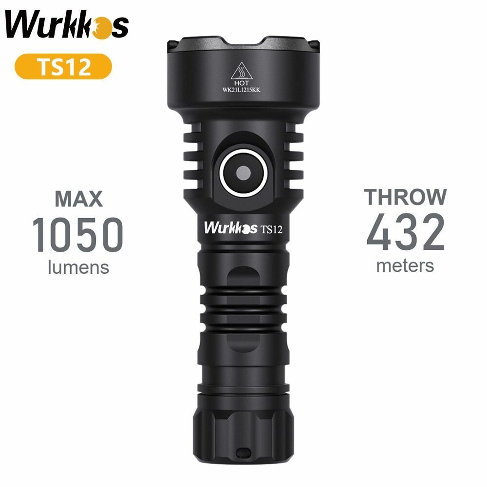 Фонарь Wurkkos TS12 1050LM 14500 Перезаряжаемый EDC фонарь с ободком на 432 метра IP68