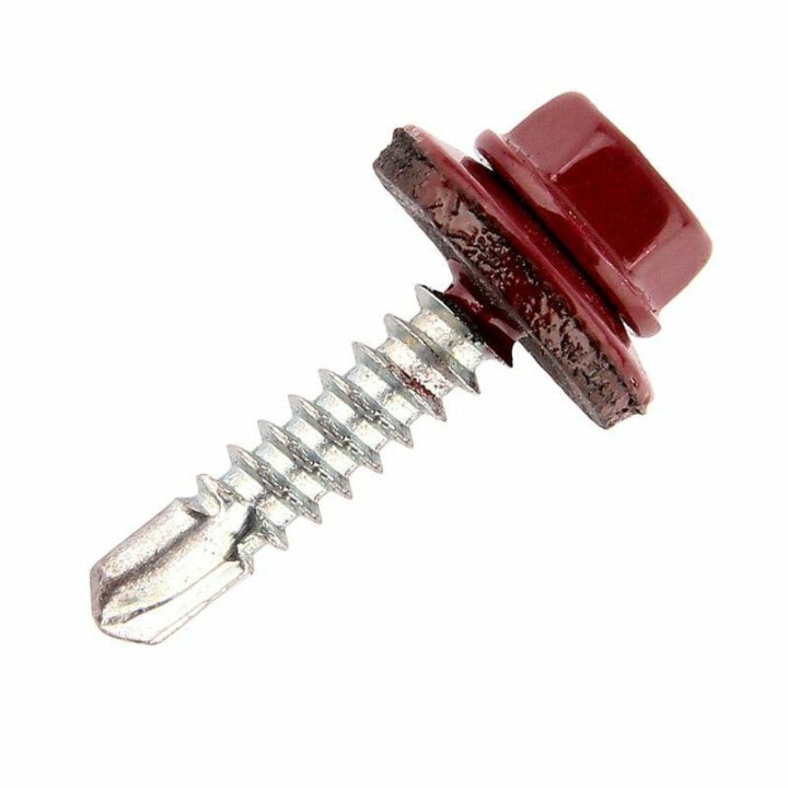 Саморез кровельный KPcZP 4,8-1,6х19 мм. винно-красный ZN3, (уп. 250 шт), Tech-Krep