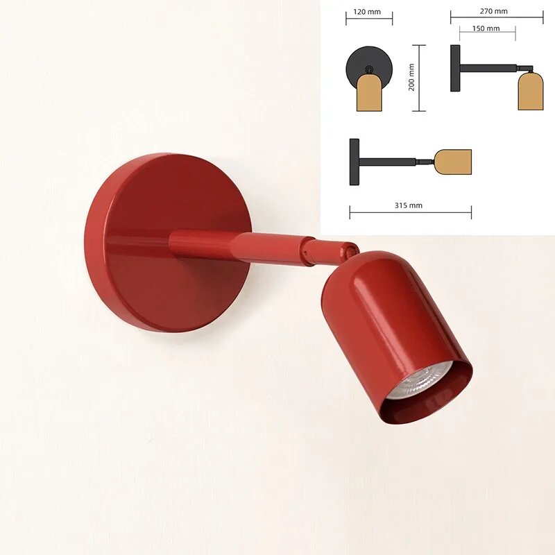 DIAFANO Светодиодный настенный светильник GU10 Cold white, Red