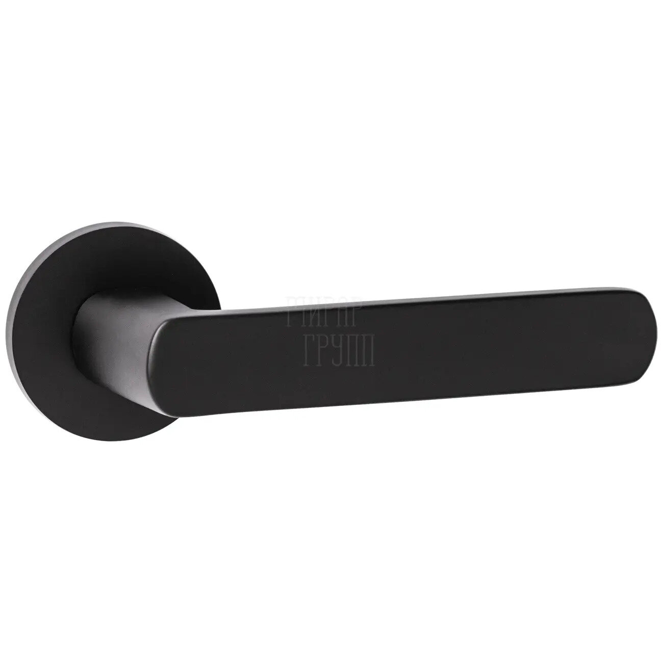 Дверная ручка Ajax (Аякс) на круглой розетке "NANO" черный