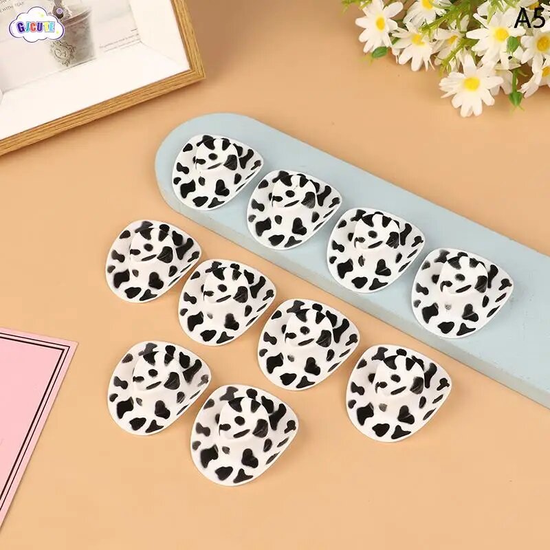 Пластиковые миниатюрные ковбойские шляпы для кукол, 10 шт.