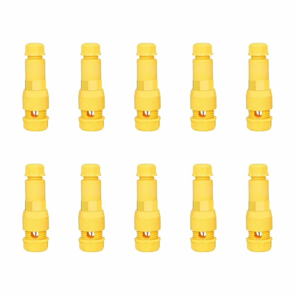 10шт Быстрый соединитель проводов, Желтый