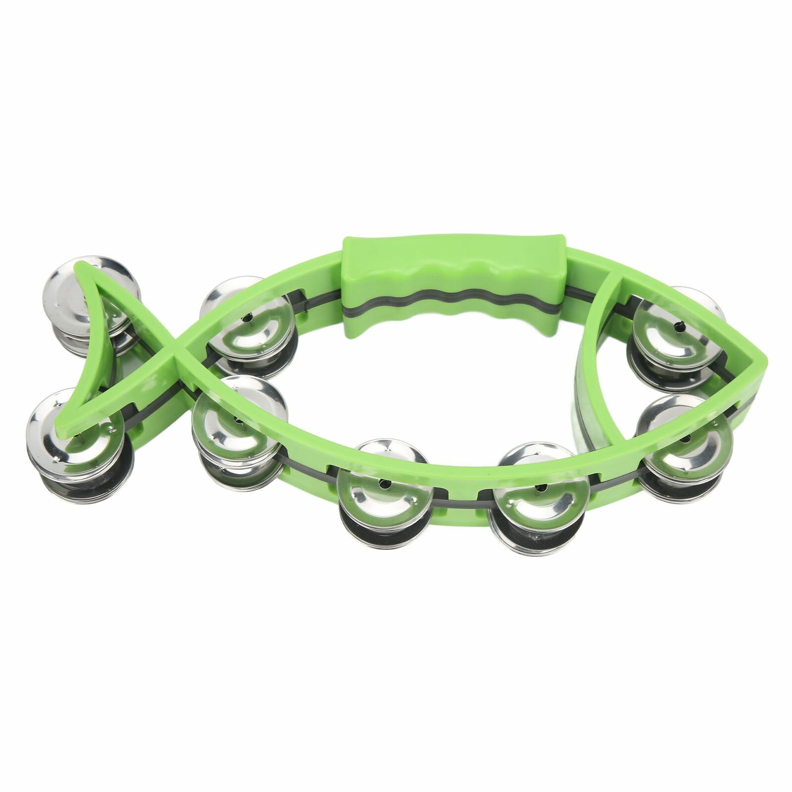 Двойные рядные джинглы в форме рыбы, перкуссия для детей, детский сад, раннее образование, зеленый цвет