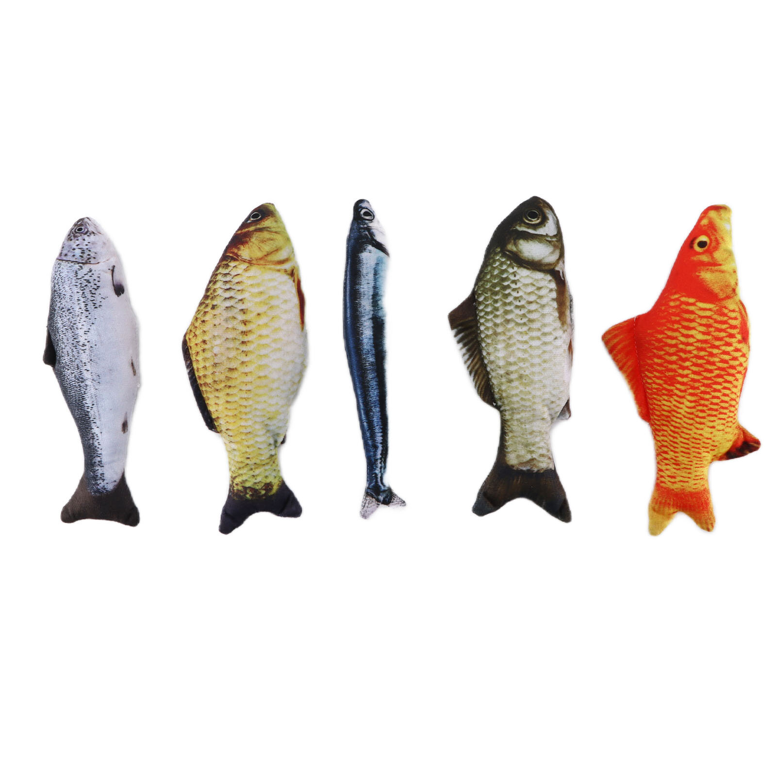 Плюшевый набор игрушечных рыбок для кошек с кошачьей мятой для кусания, жевания и ударов, имитация рыбы для кошачьих развлечений и упражнений
