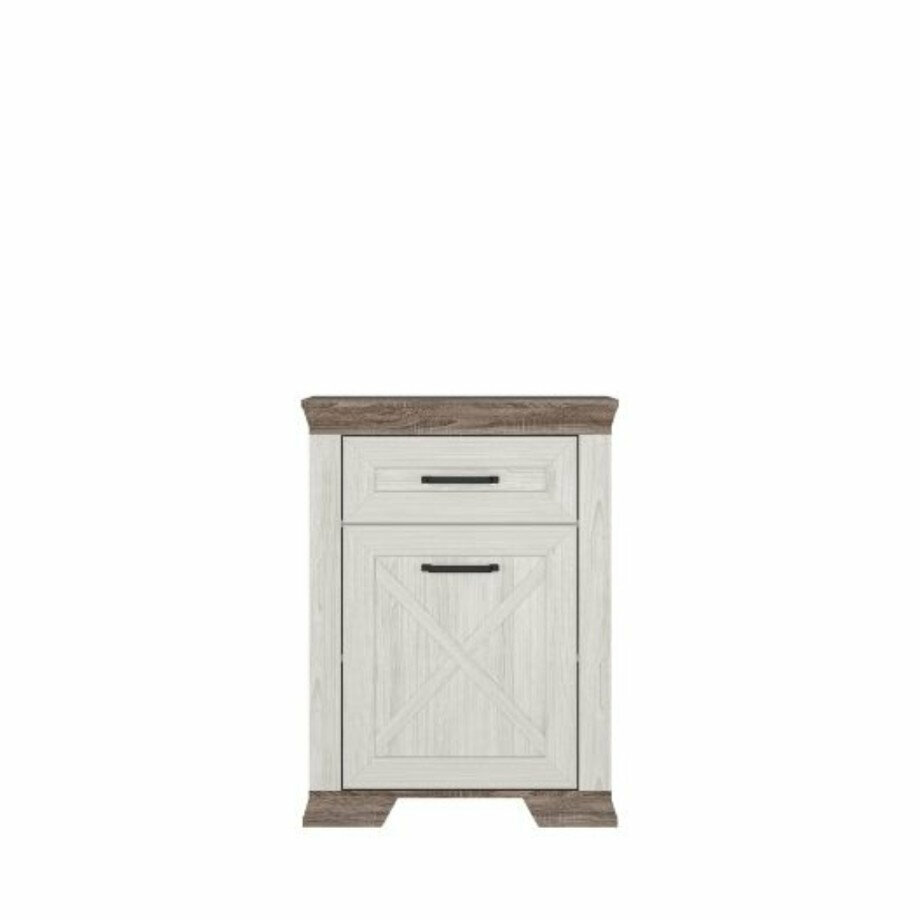 Тумба БРВ-Мебель Marselle KOM1D1S ясень снежный/дуб сонома темный ш. 67 см, в. 90,5 см, г. 40,5 см