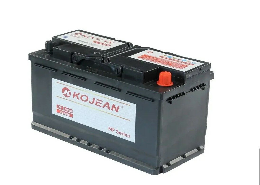 Автомобильный аккумулятор KOJEAN 100 А. ч 850 А о. п (353х175х190)