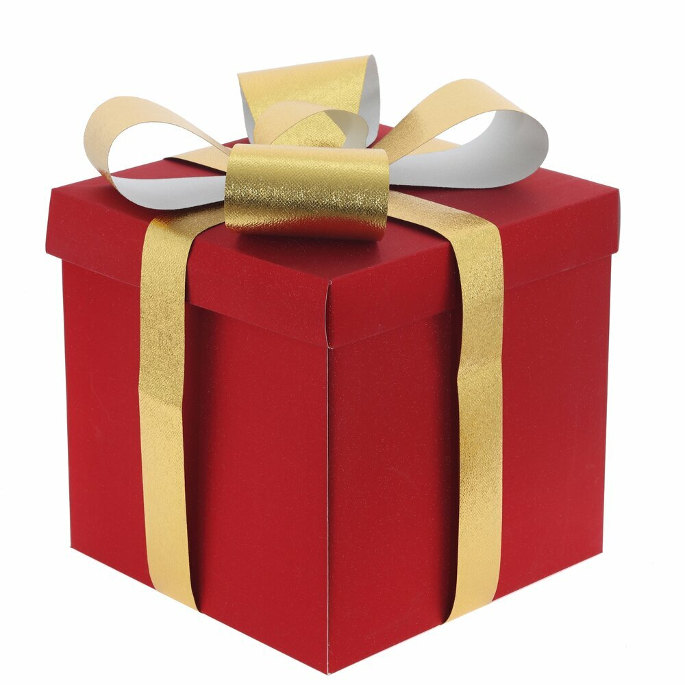 Коробка подарочная (бумага 350г/м2), L25 W25 H25 см