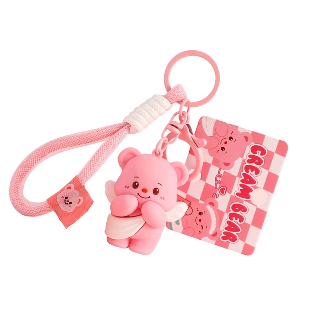 Масляный Медведь Школьный Рюкзак Кулон Брелок Крыло Медведя Забавный Мультяшный Медведь Мультяшный Шарм для Мальчиков Девочек Торговый Автомат