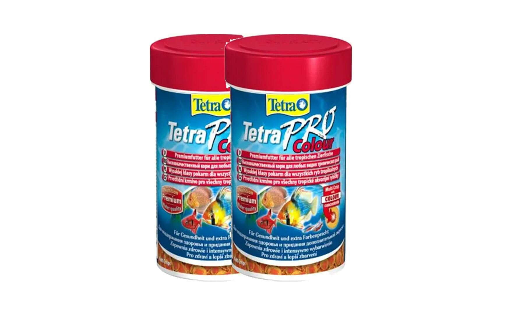 TetraPro Color Crisps корм-чипсы для улучшения окраса всех декоративных рыб 100 мл х 2 шт.