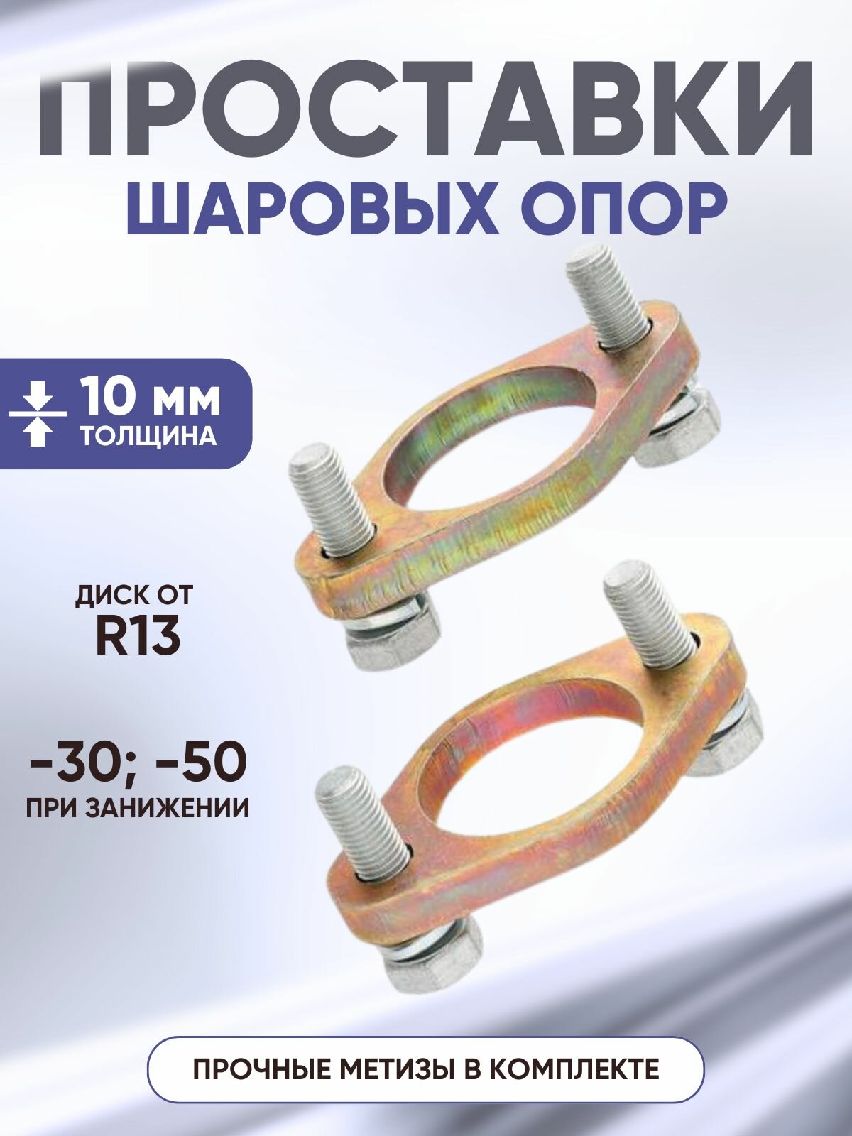 UnitGLK Проставка для увеличения клиренса, арт. шар10, 2 шт.
