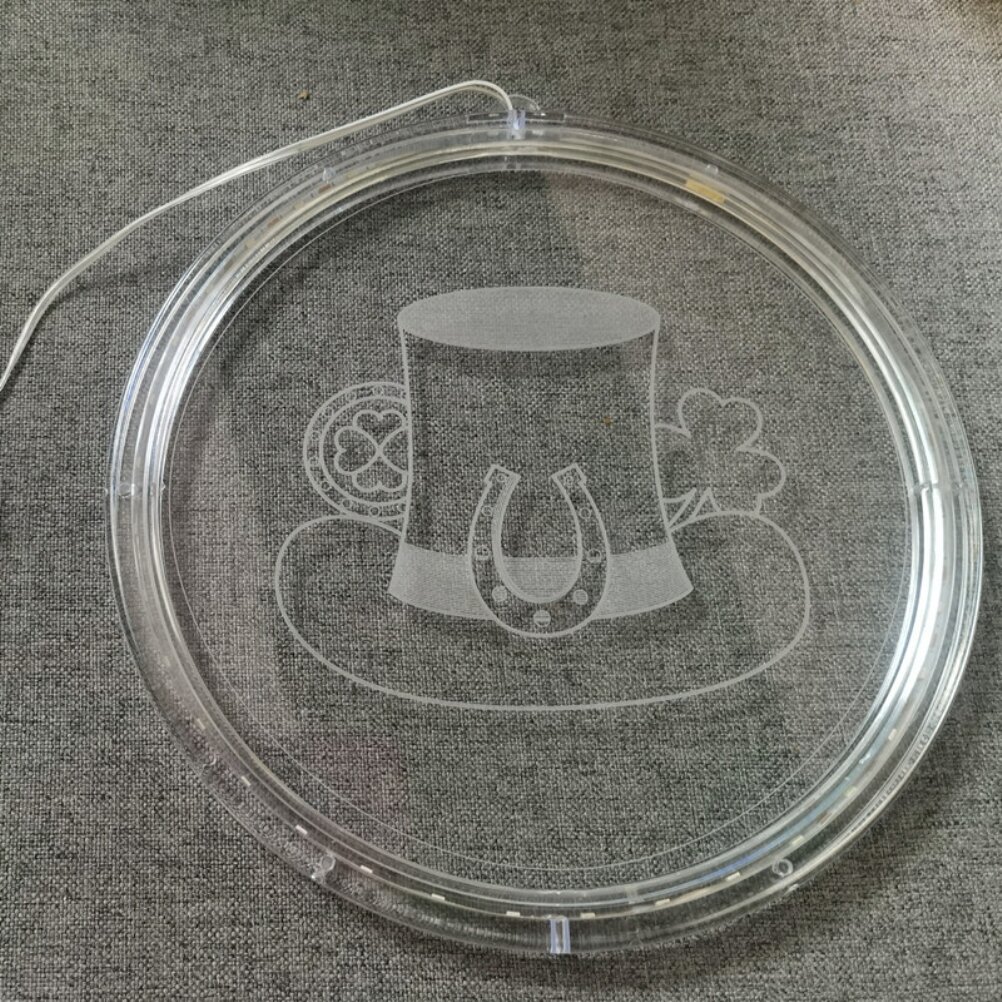 Украшение ко Дню Святого Патрика, световой знак в виде клевера, зеленый светодиодный светильник для вечеринки в честь Дня Святого Патрика, декор для помещений и улицы