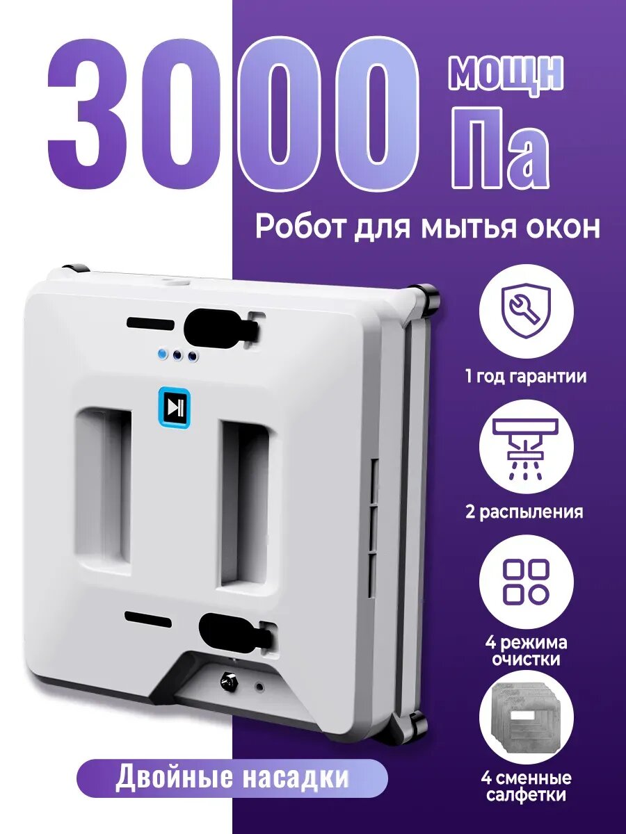 Квадратный робот для мытья окон, Интеллектуальная система двойного распыления