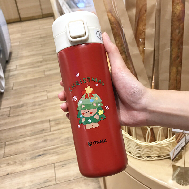 Чашка для рождественской елки, нержавеющая сталь, вакуумная, 450 мл