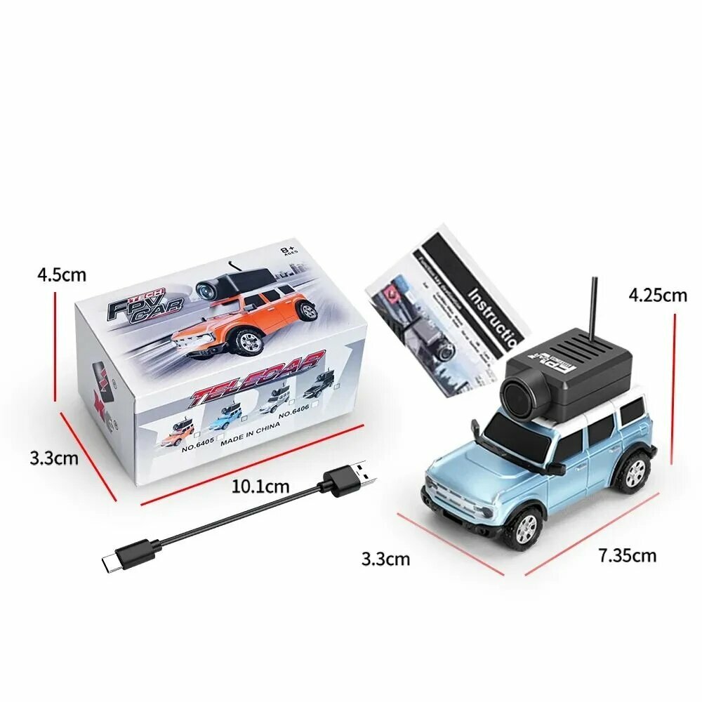Радиоуправляемые машинки WLtoys 1:64 Mini 6405 с HD камерой, гоночный автомобиль 120 Широкоугольный 2.4G 720P с двойным управлением