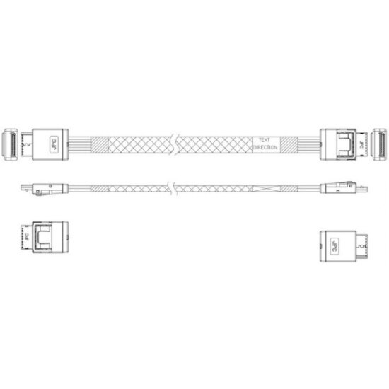 Кабель Jpc P47SSDN01000-2 OCuLink x4 42P - OCuLink x4 42P 100см.