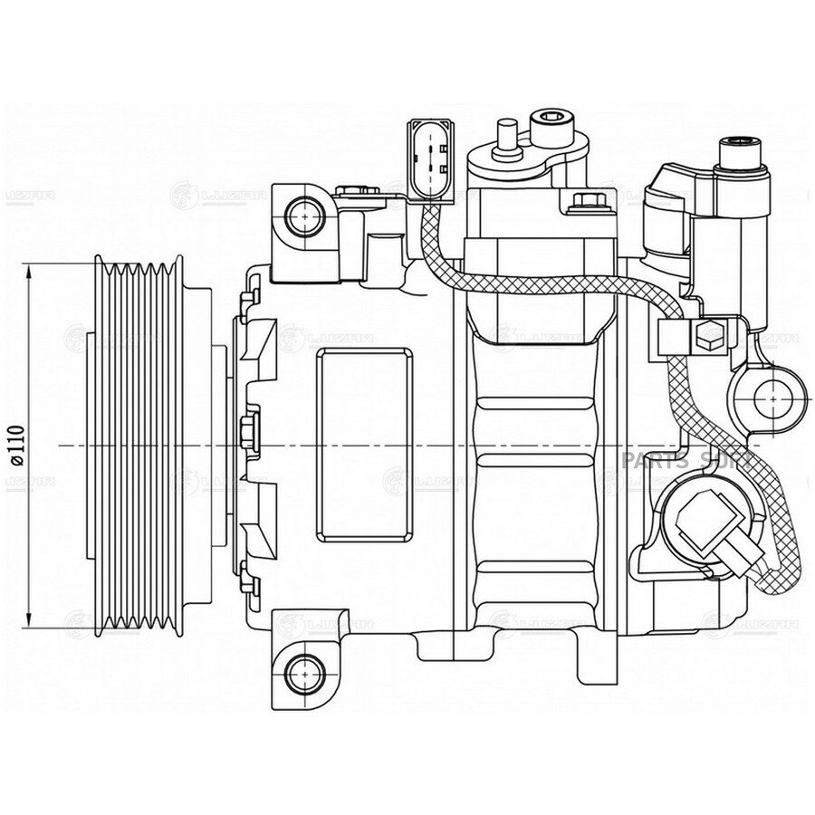 Компрессор кондиц. для а/м Audi A6 (C7) (11-)/Q5 (08-) 3.0D (LCAC 1883) от официального дистрибьютора, LUZAR, артикул LCAC1883