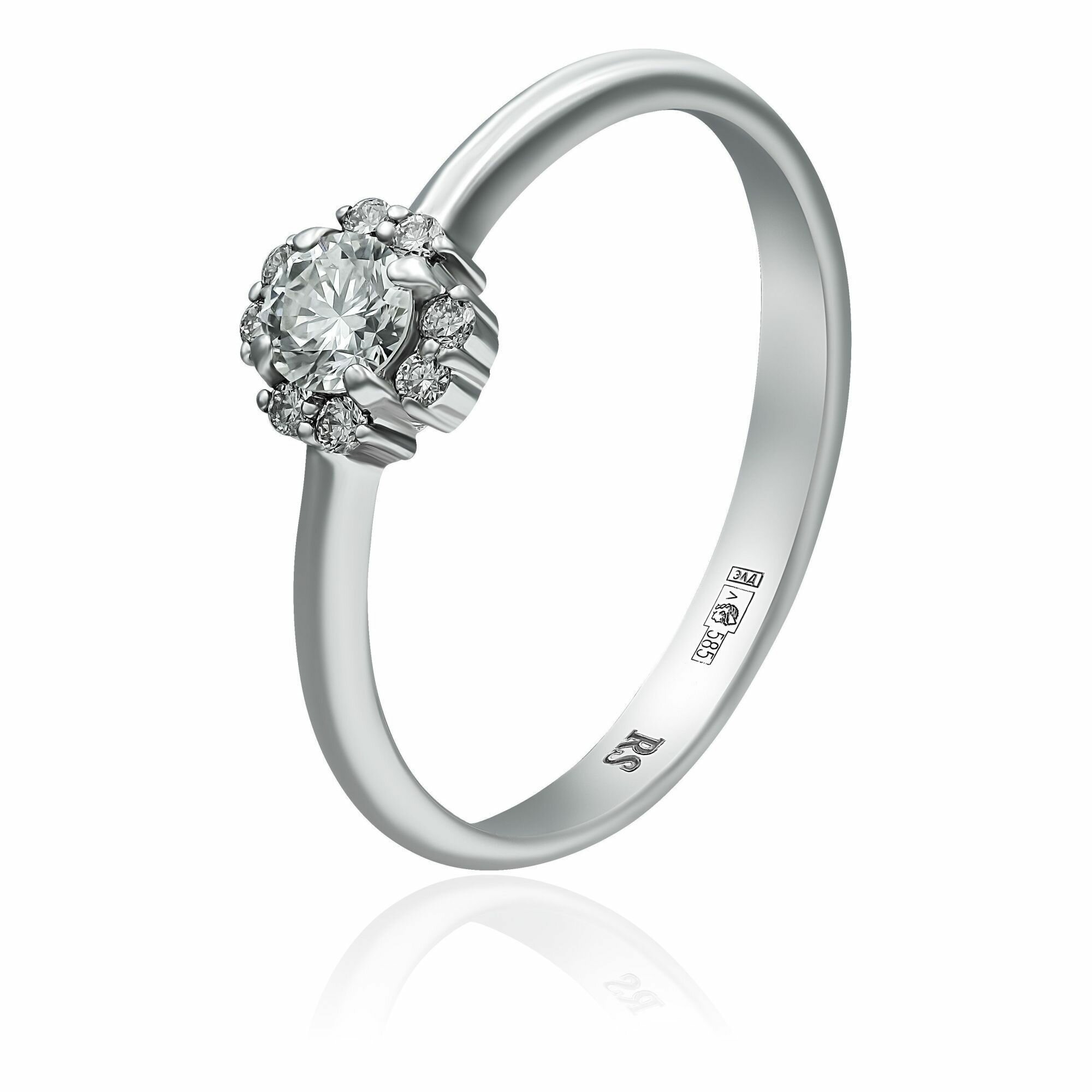 Кольцо, белое золото, 585 проба, бриллиант