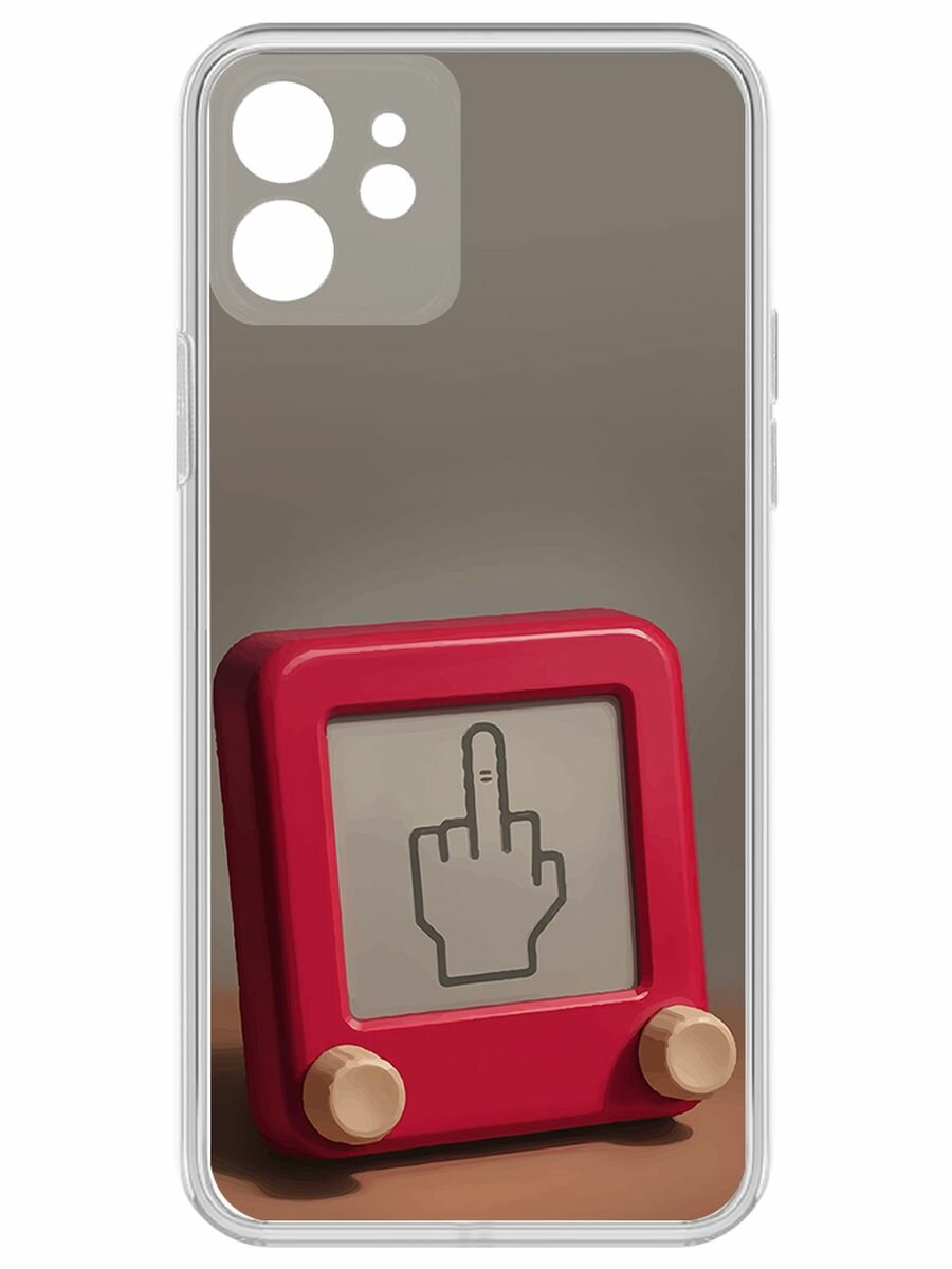 Чехол-накладка Krutoff Clear Case Game over для iPhone 12 с защитой камеры