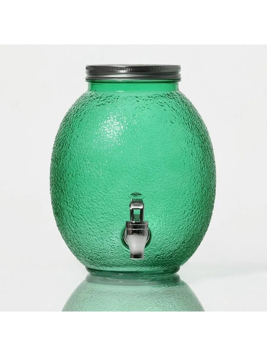 Стеклянный диспенсер для напитков 4л