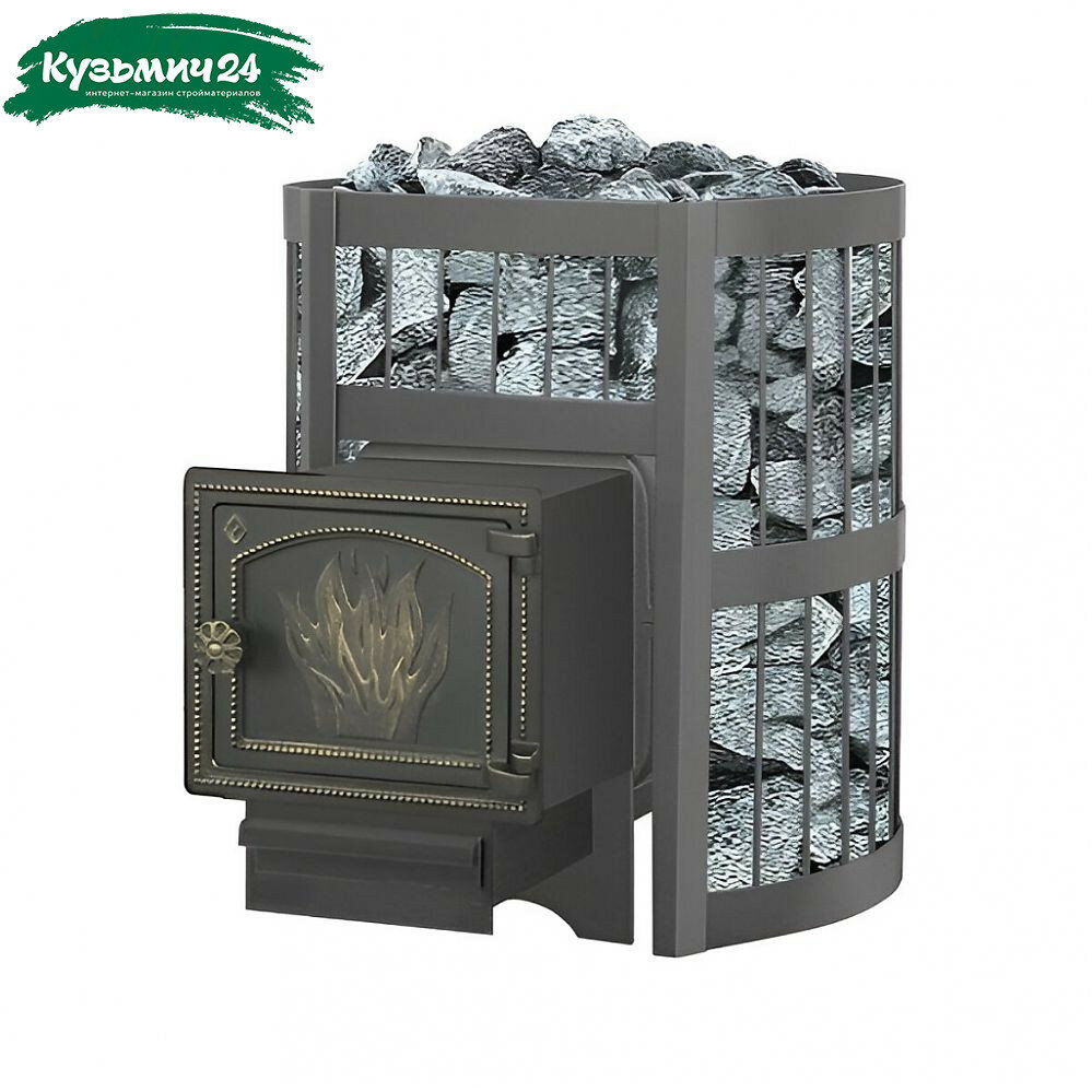 Печь для бани Везувий Легенда Стандарт 12 дверка ДТ-3, 14 кВт, d 115 мм, до 14 куб. м, 1 шт.