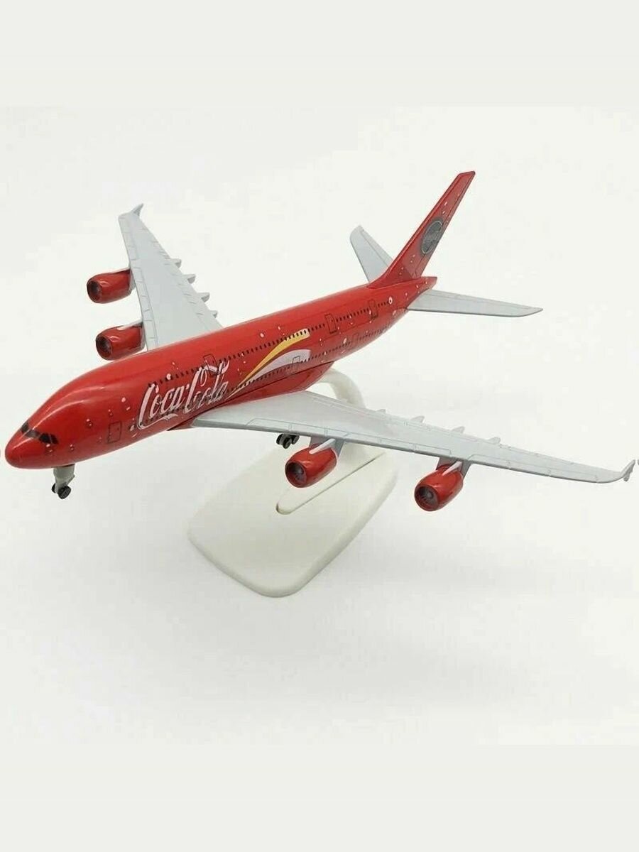 Металлическая модель самолета 16cm A380 Coca cola