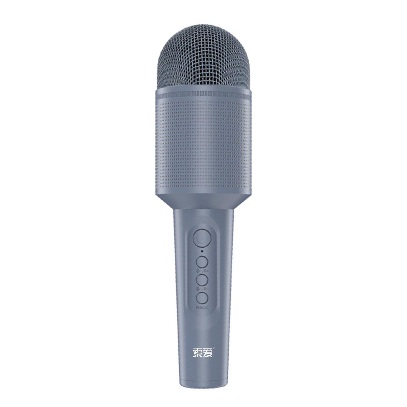 Soaiy MC8 беспроводной караоке-микрофон с bluetooth-колонкой 2 в 1, ручной микрофон для пения и записи, портативный плеер KTV с встроенной звуковой кардой, цвет: Розовый, Зеленый, Синий, размер: φ6.0*22.5см, вес: 265г, батарея: 3.7V 1200mAh, версия