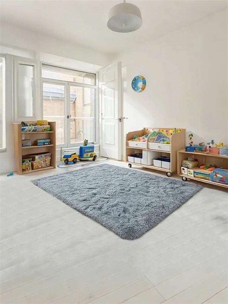 QLE Коврик прикроватный Однотонный ковер 80x120 см