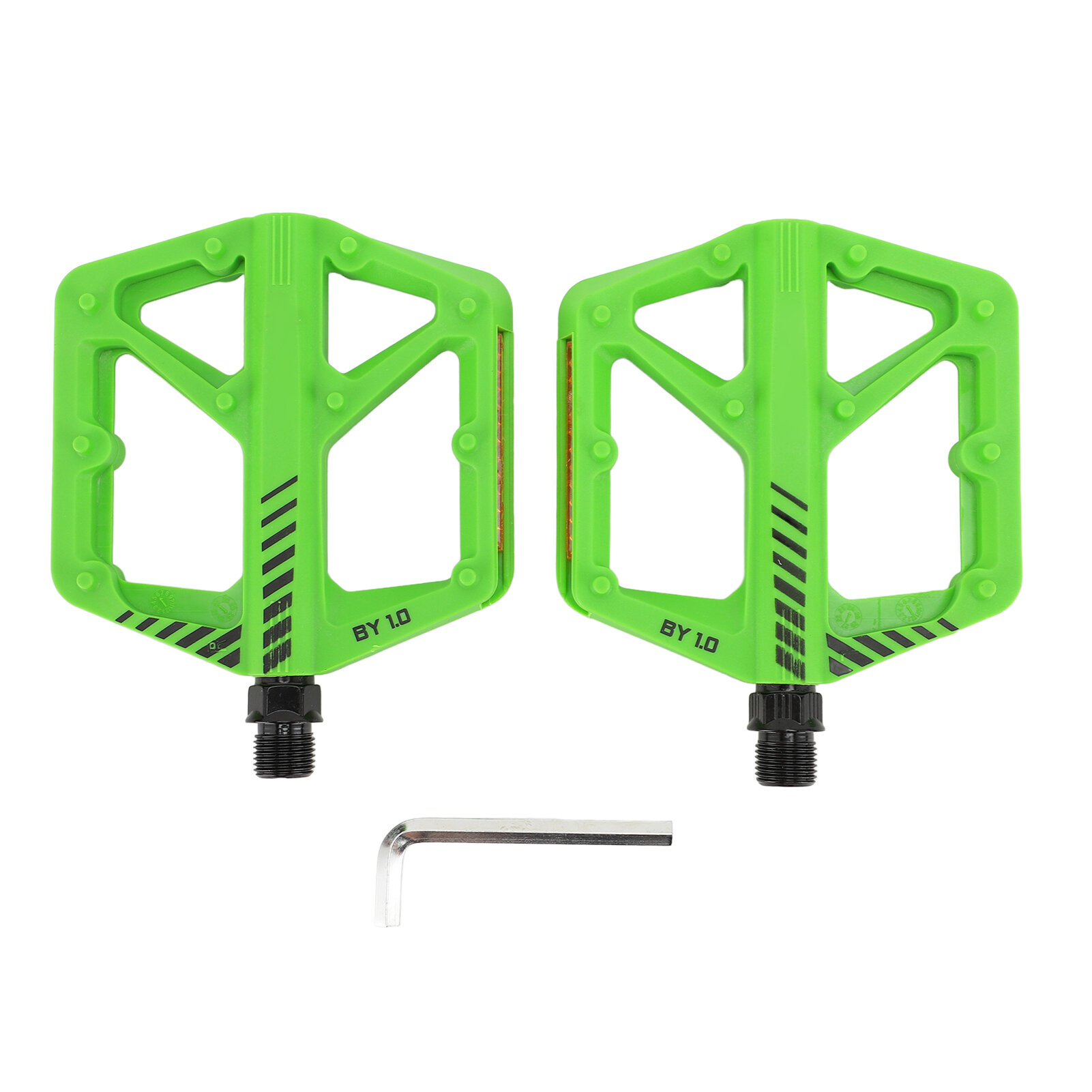 Педаль из нейлонового волокна Bolany для увеличения нескользящего подшипника педали зеленого цвета
