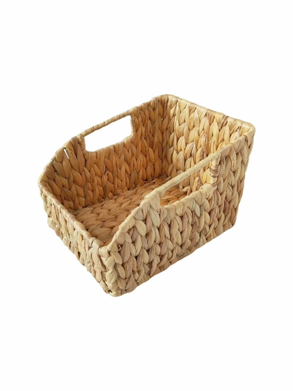 Корзина для хранения, Соломенная корзина для хранения водяного гиацинта-S-образный наклонный водяной гиацинт