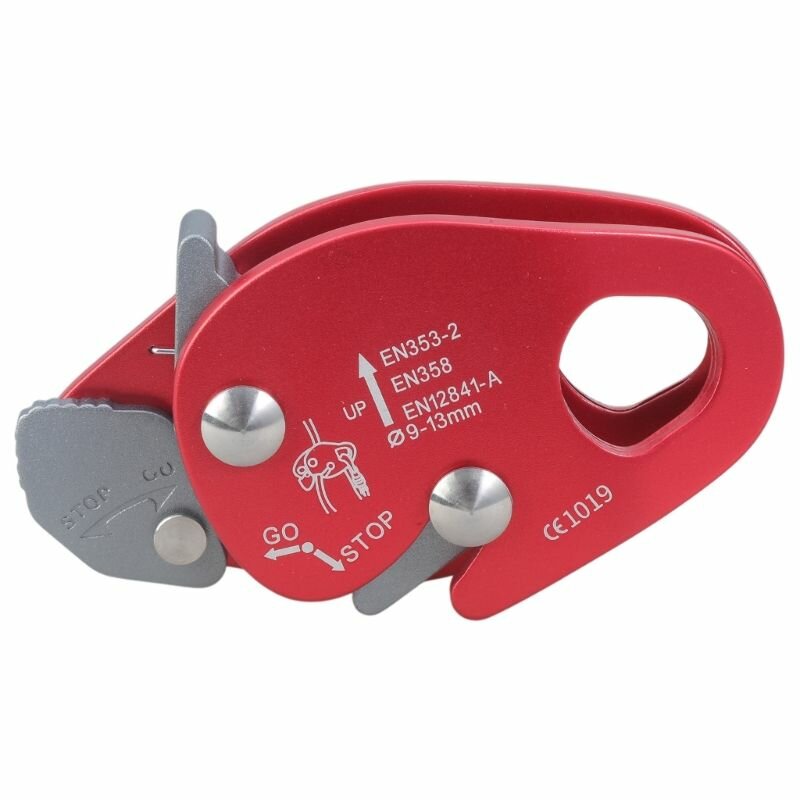 Мобильное веревочное самоблокирующееся устройство, устройство для захвата веревки скалолазания на открытом воздухе, стопор большой высоте-Красный (изгибающийся)