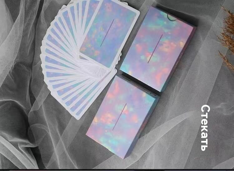 Игральные карты с цветочной вырезкой, струящиеся тени, ценные креативные игральные карты